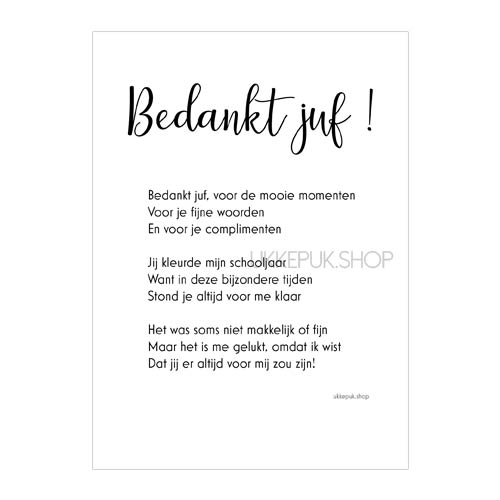 Kaart - Bedankt juf - Bijzondere tijden - Ukkepuk.shop Kaart - Bedankt juf - Bijzondere tijden - Ukkepuk.shop